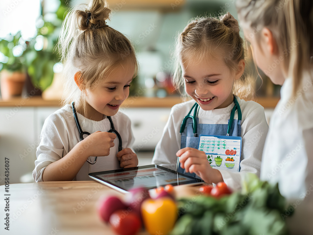 Nutritionist Guiding Family in Balanced Diet Planning with Interactive ...