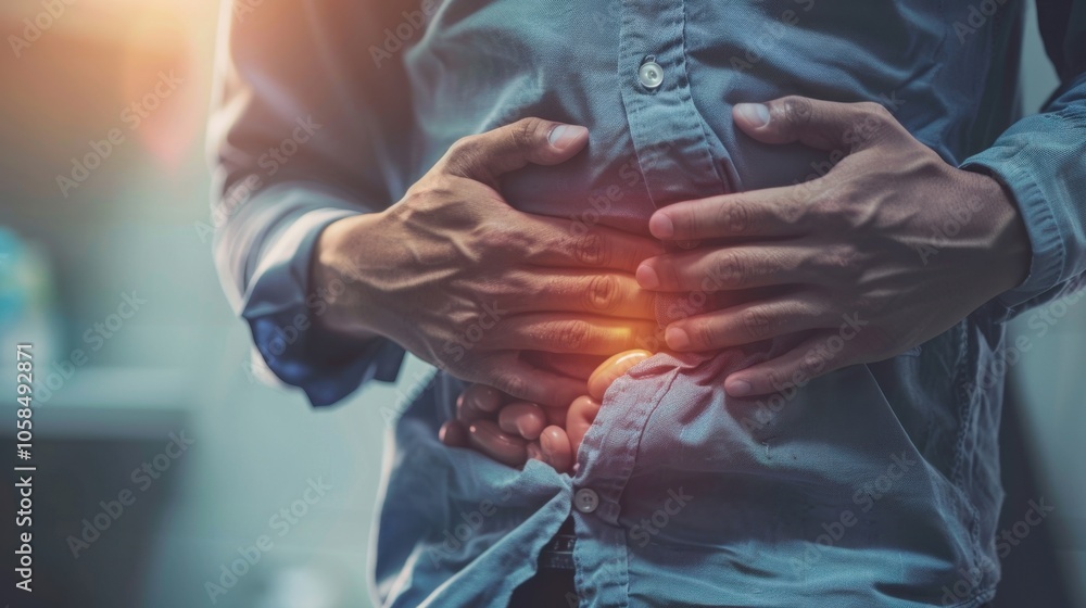 Ilustração Ulcerative Colitis: Chronic inflammation in the colon and ...