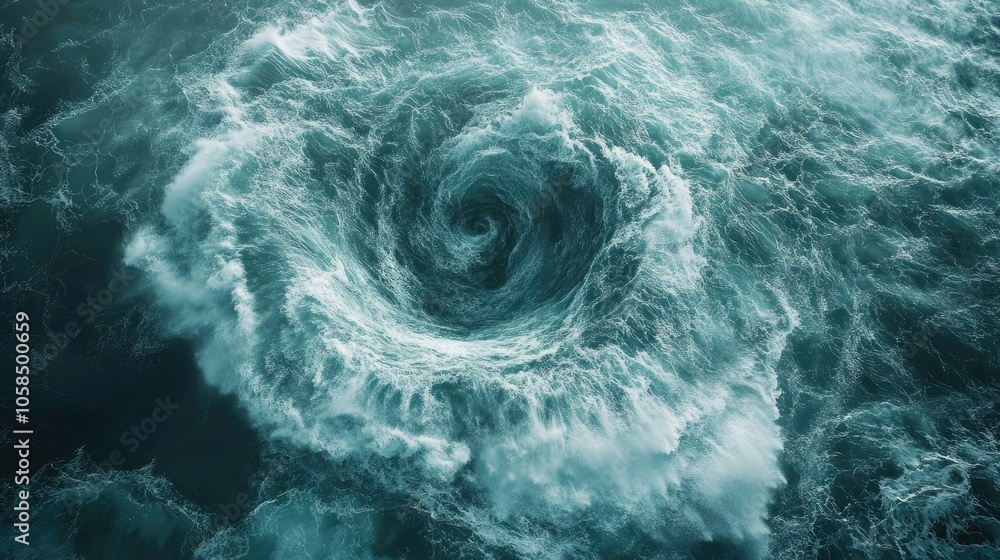 Williwaw marine cyclone creates a striking water vortex on the ocean ...