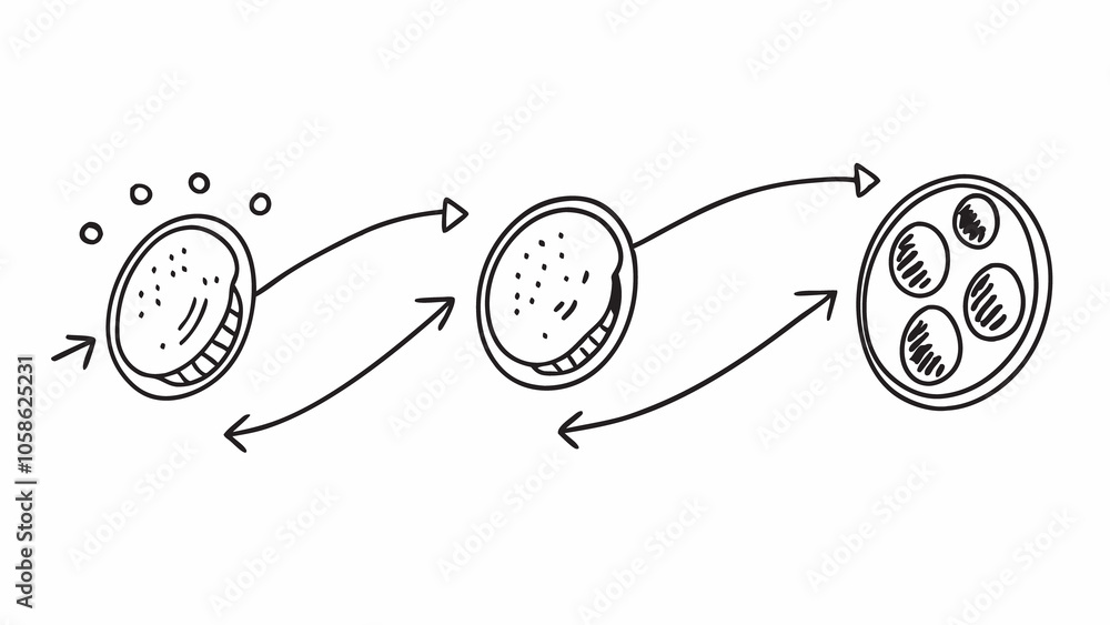 Cell Differentiation A diagram showing the process of stem cells ...