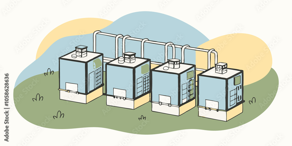 Modular Bioreactor Units A series of interconnected modular bioreactor ...