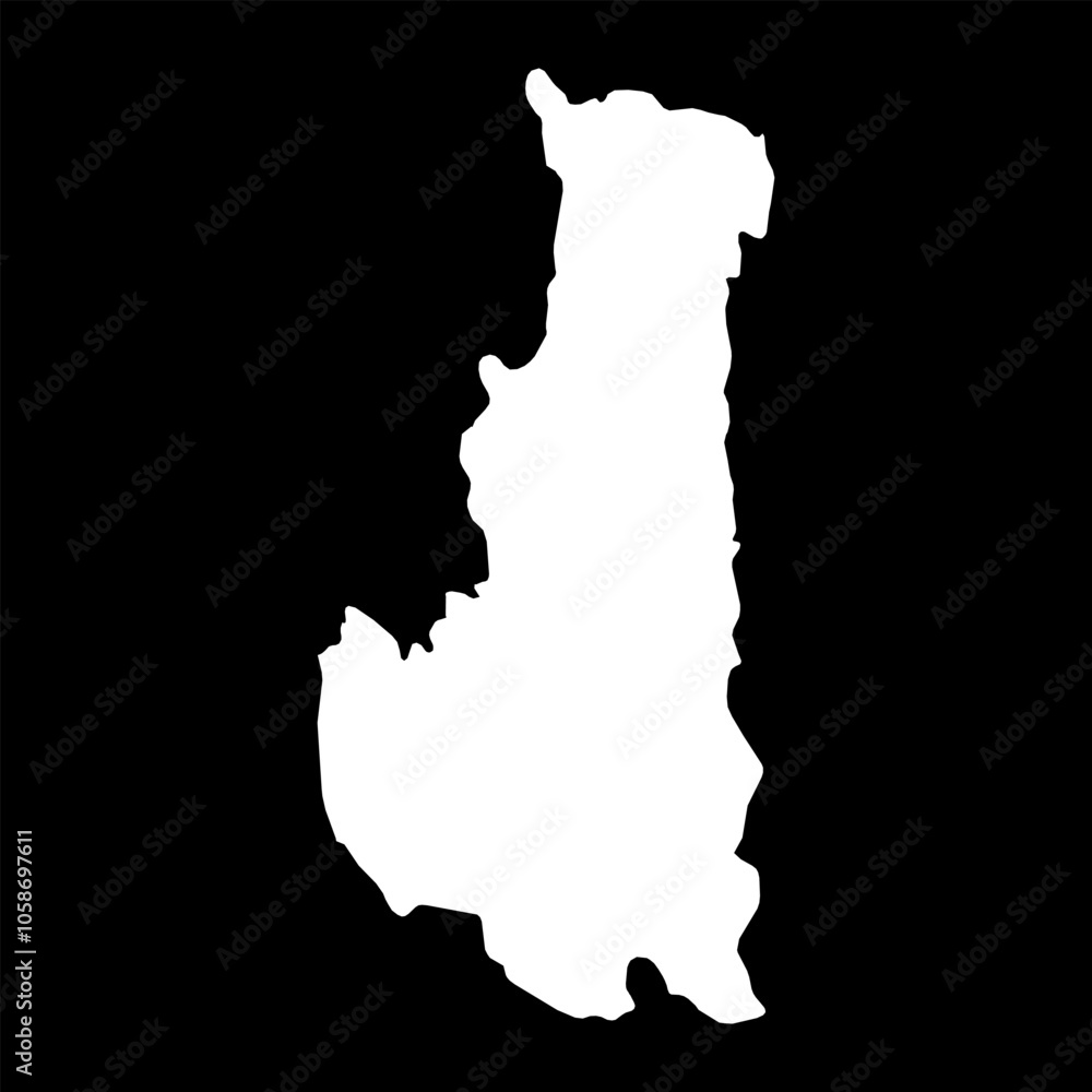 Chin region map, administrative division of Myanmar. Vector ...