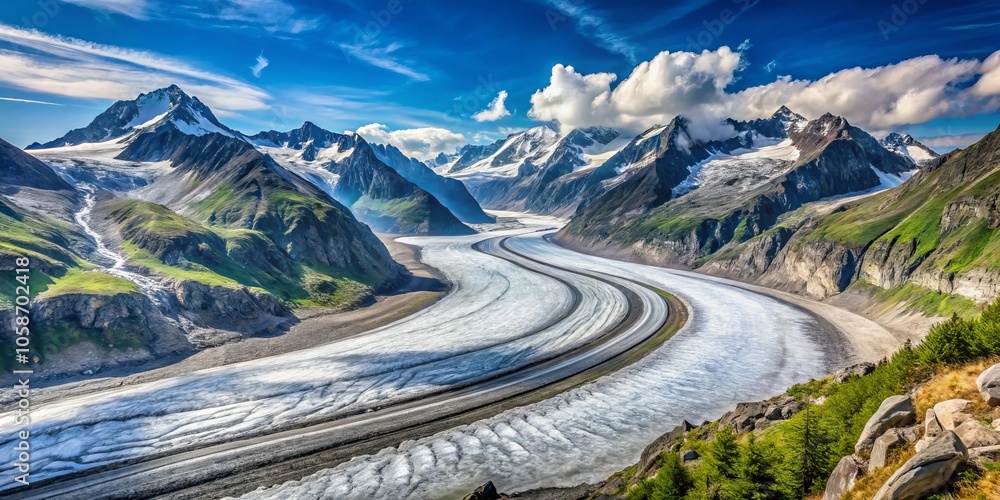 Majestic Aletsch Glacier in the Alps: Breathtaking Views, Natural ...