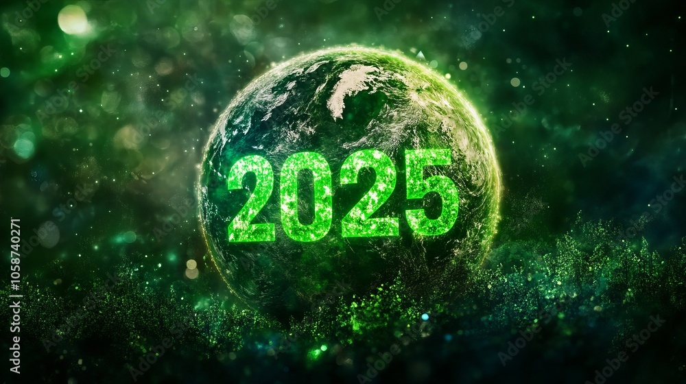 "2025" is a year to recycle green and protect the environment and ...