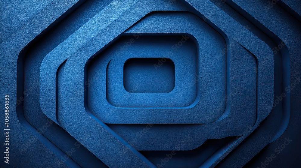 Two blue squares with different patterns, creating minimalistic design ...