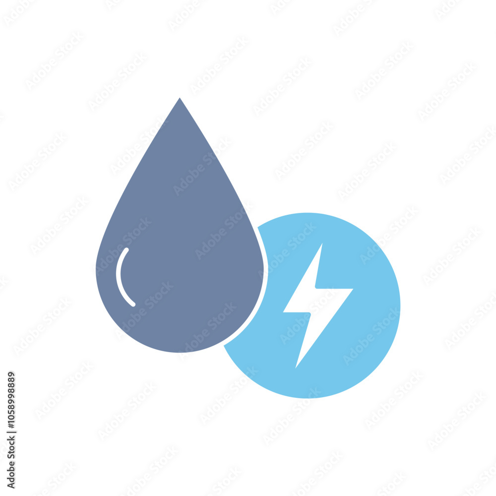 hydropower concept line icon. Simple element illustration. hydropower ...
