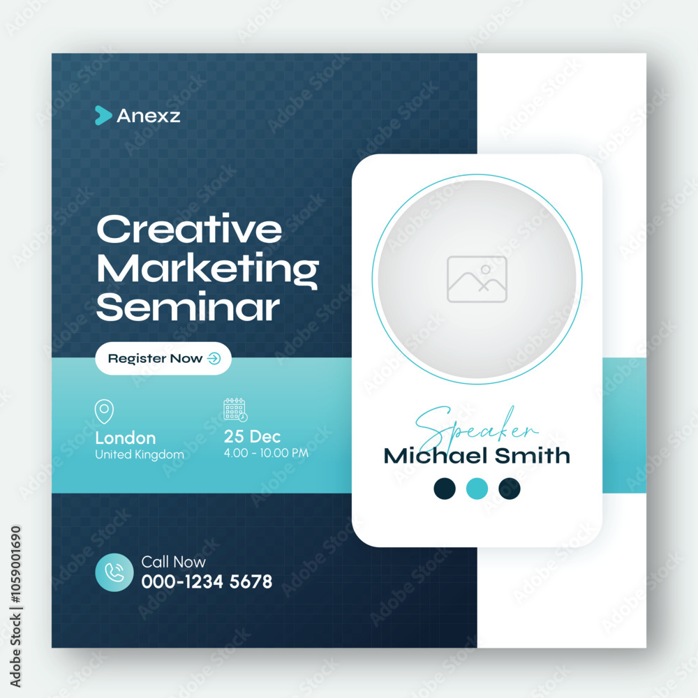 Online webinar or conference invitation social media post banner design ...