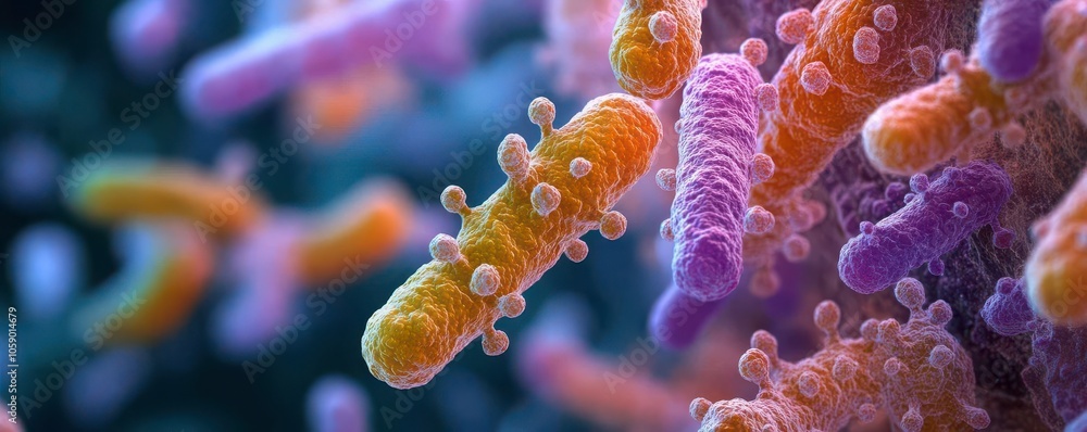 Microscopic view of bacteria forming symbiotic relationships with plant ...