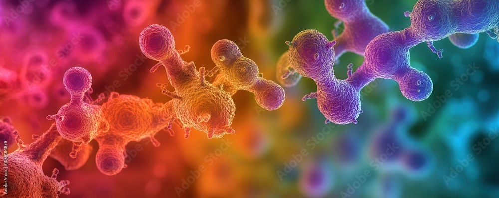 Microscopic view of bacteria forming symbiotic relationships with plant ...