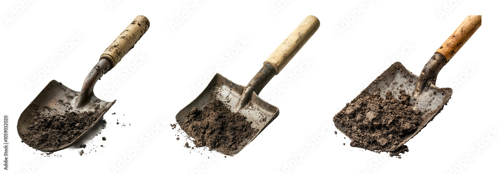 Shovels Isolated on Transparent Background Stock Illustration | Adobe Stock