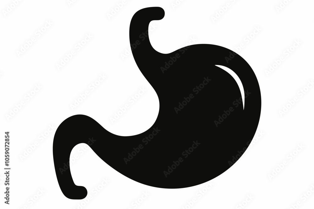 Stomach icon vector, stomach human internal organ digestive system ...