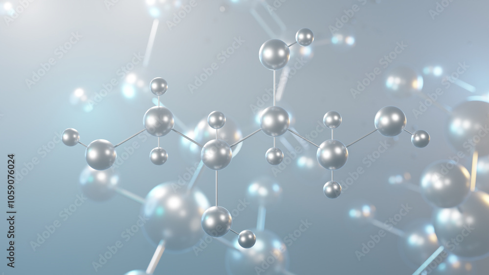threitol molecular structure, 3d model molecule, sugar alcohol ...