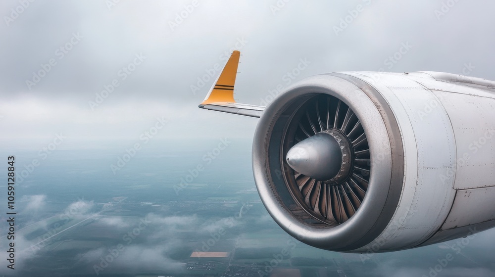 Airplane Propeller Viewed from Cockpit Window Stock Photo | Adobe Stock