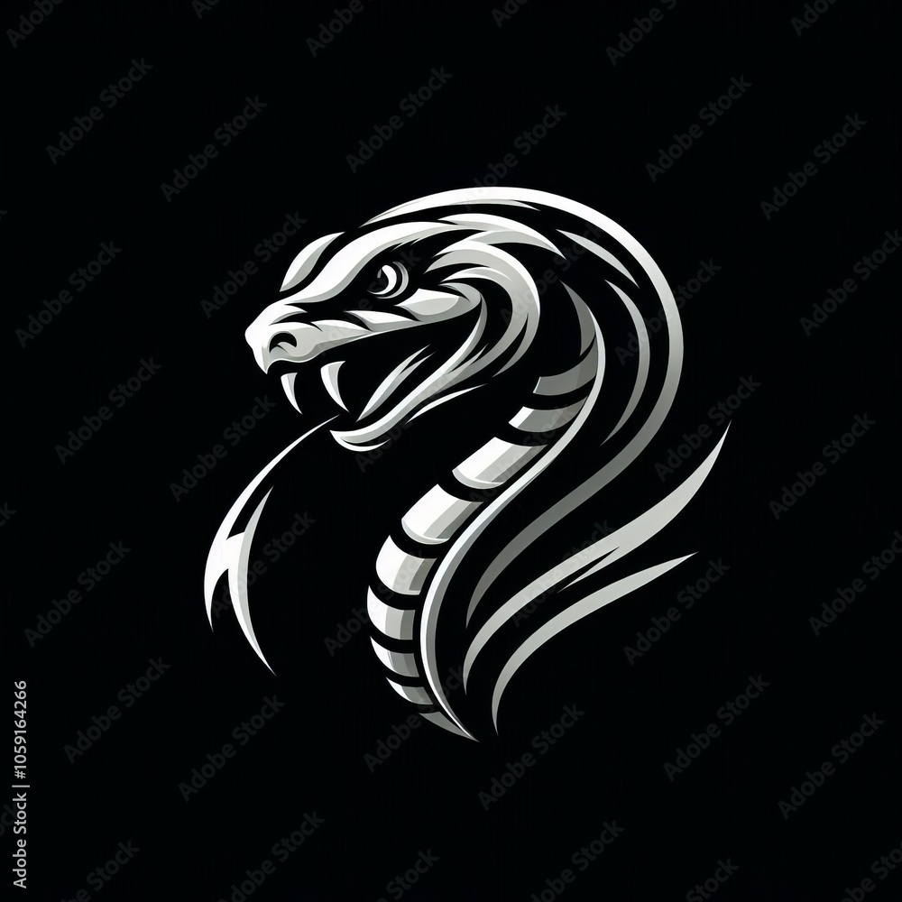 Snake Slink A sly illustration of a snake's head with a sharp si Stock ...