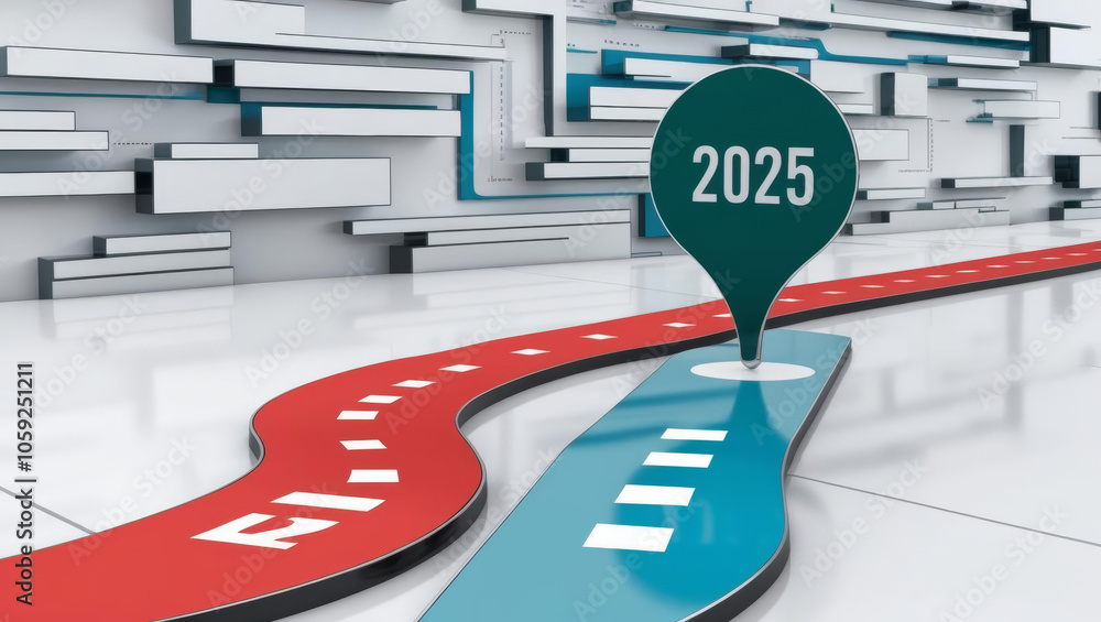 Roadmap to success in 2025 with strategic planning and innovation Stock ...
