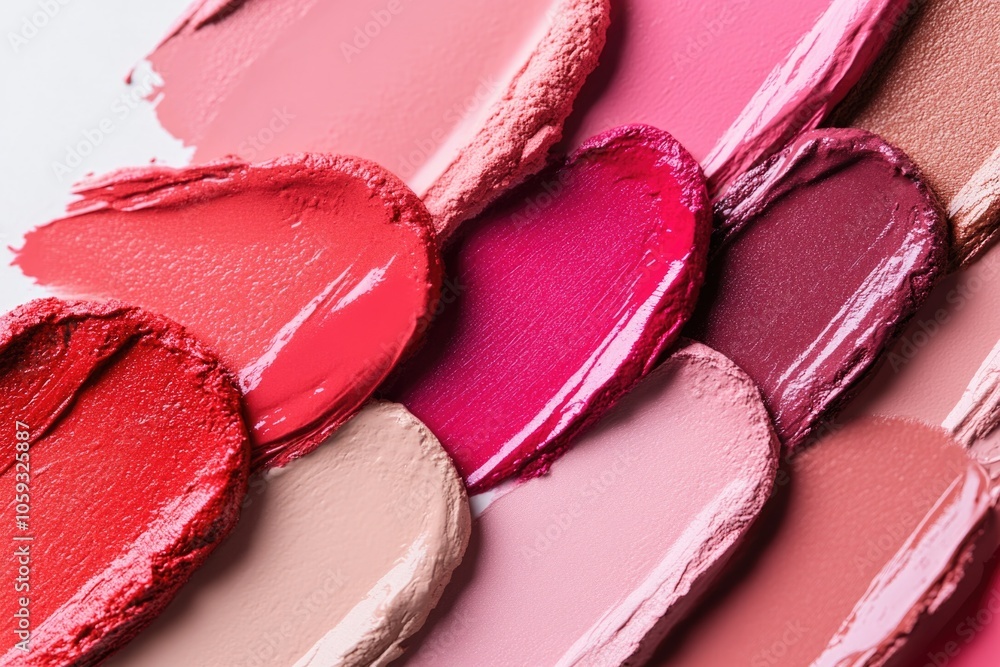 Spectrum of lipstick shades with swatches. Perfect for beauty and ...