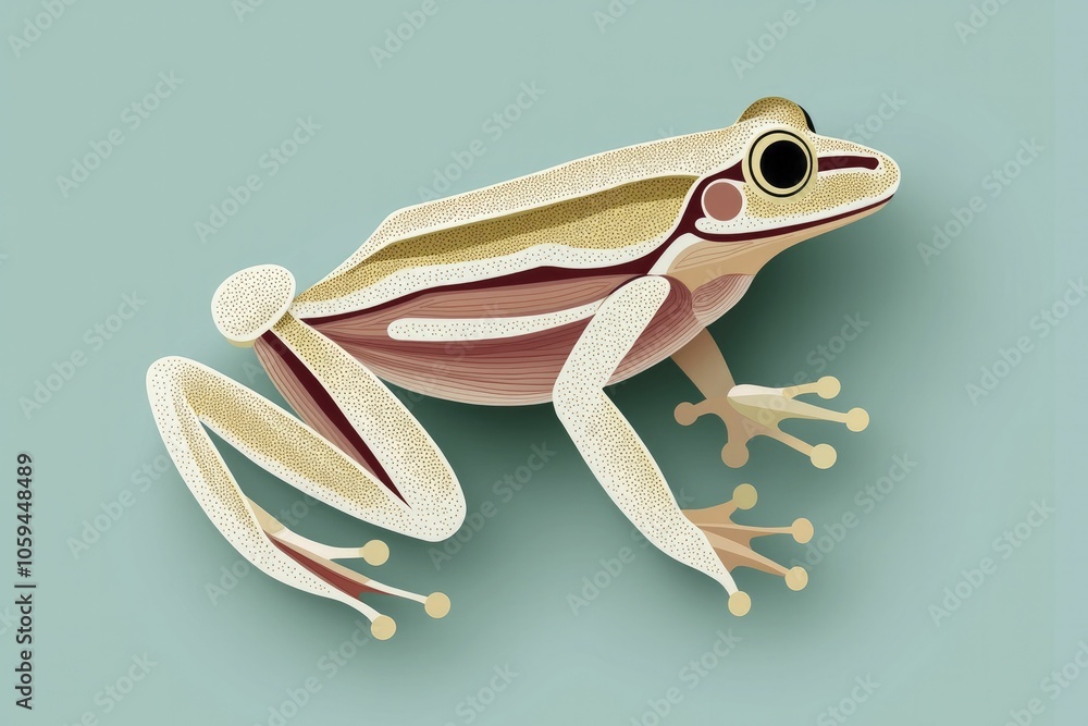 Species identification of a frog, showcasing skin texture and limb ...