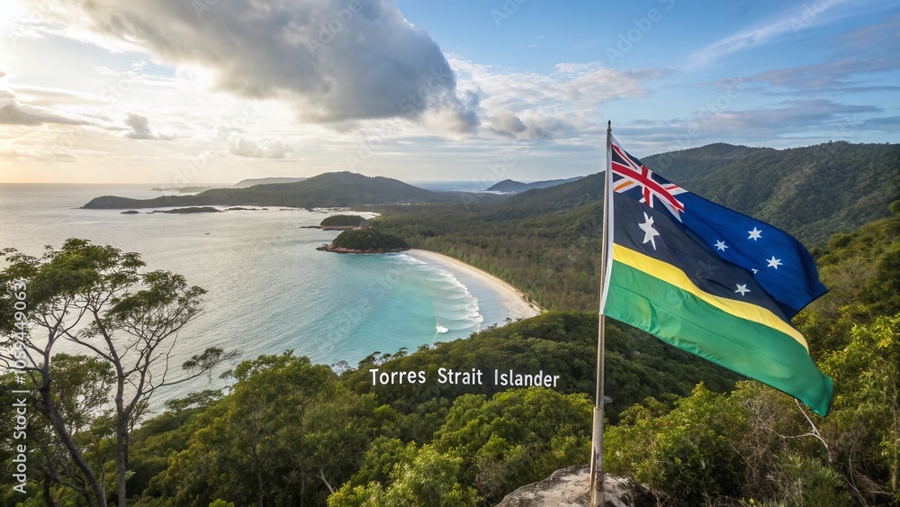 Torres Strait Islander Flag - National Symbol of Australia, Panoramic ...