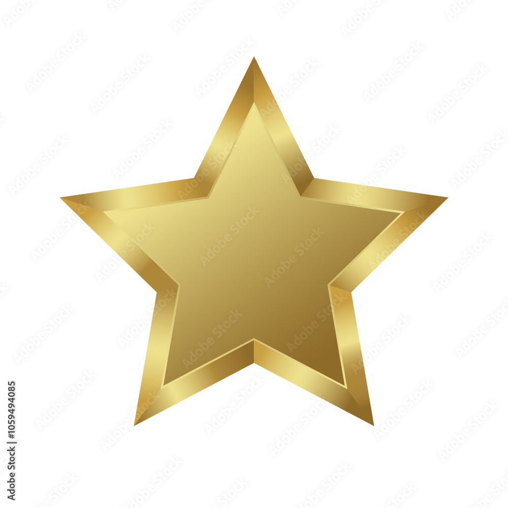 Gold star icon . Use for decoration of graphic elements, certificates ...