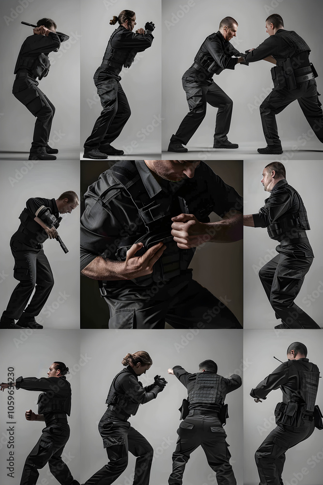 Stock-Foto „Comprehensive Guide to Krav Maga Techniques: A Visual ...