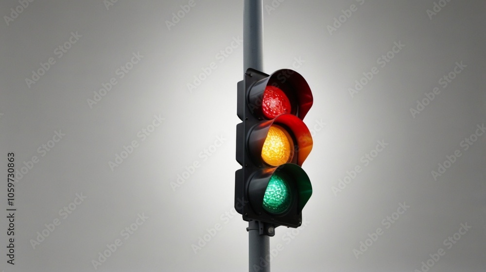 Traffic light on a plain background Stock Photo | Adobe Stock