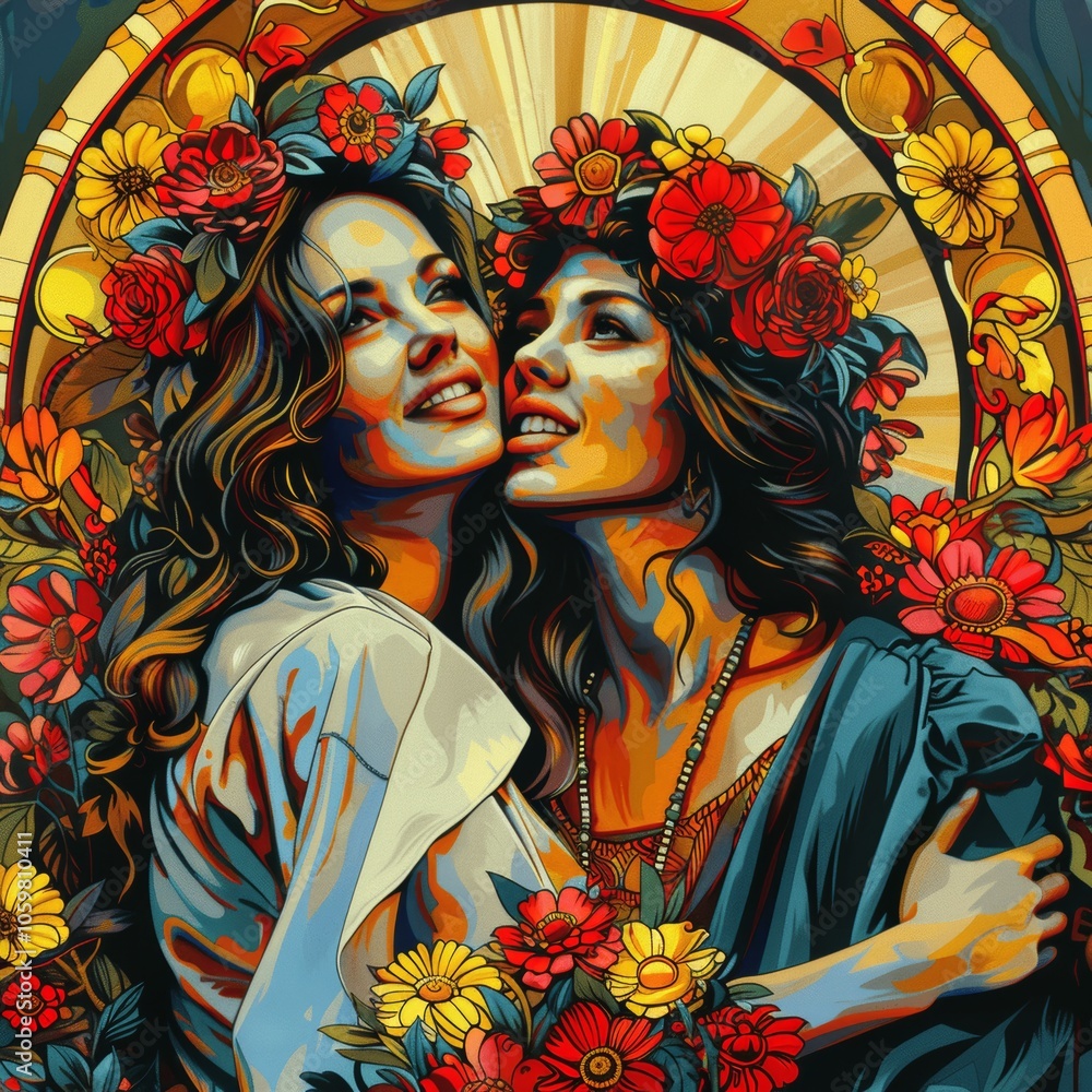 Illustration Stock hyper realistic oil painting of the Holy Family in ...