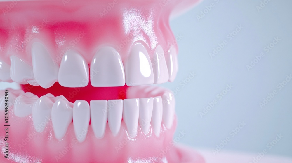 anatomically accurate teeth model, porcelain-like tooth surfaces ...