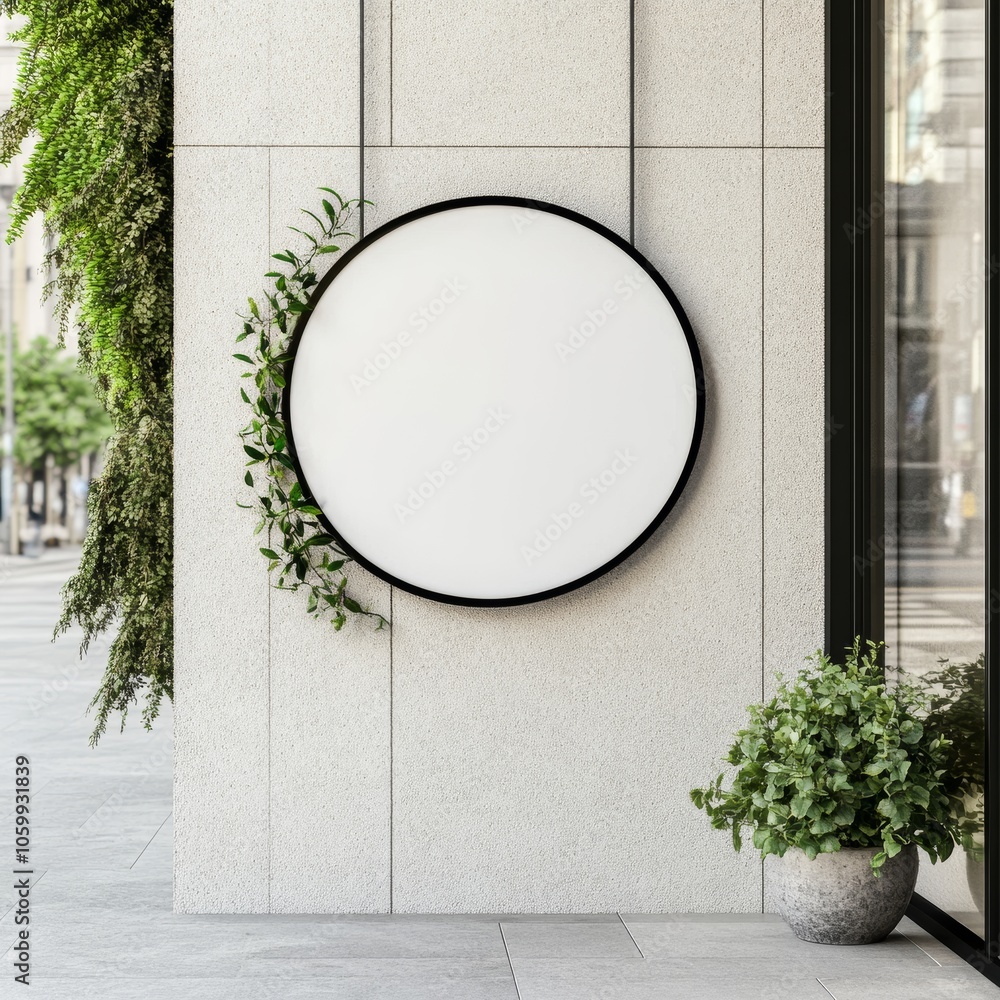 Serene Spa Logo Presentation - Circular Store Signage Design Mockup ...
