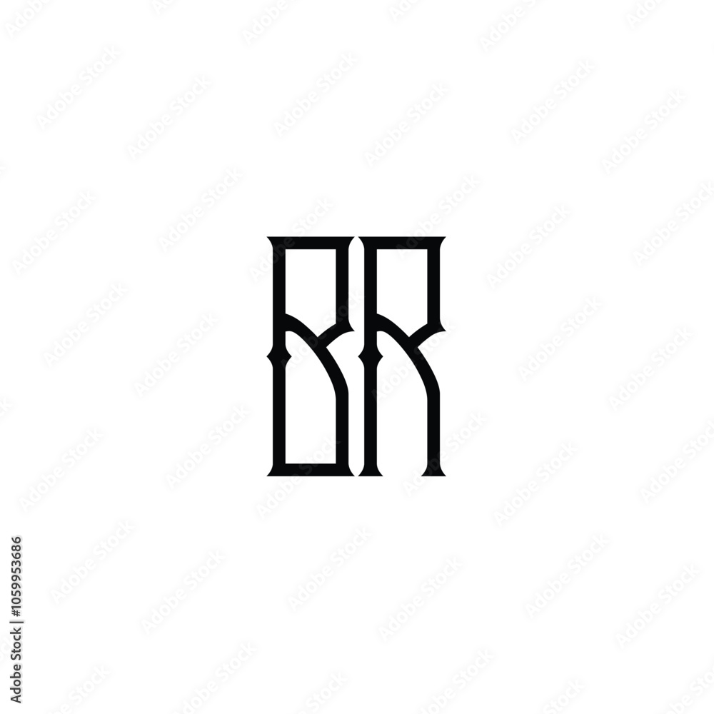 BR monogram logo design letter text name symbol monochrome logotype ...