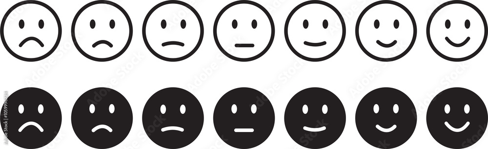 feedback emojis emoticons. smile, neutral, angry, sad, emoji. emoticon ...
