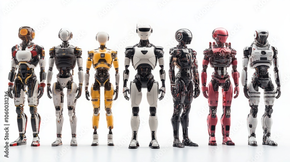 Different types of AI robots with robotic limbs and various designs ...