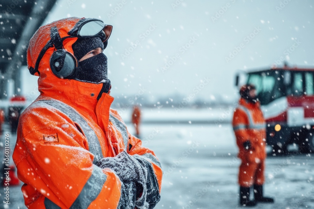 Winter storm airport safety measures, including de-icing procedures and ...