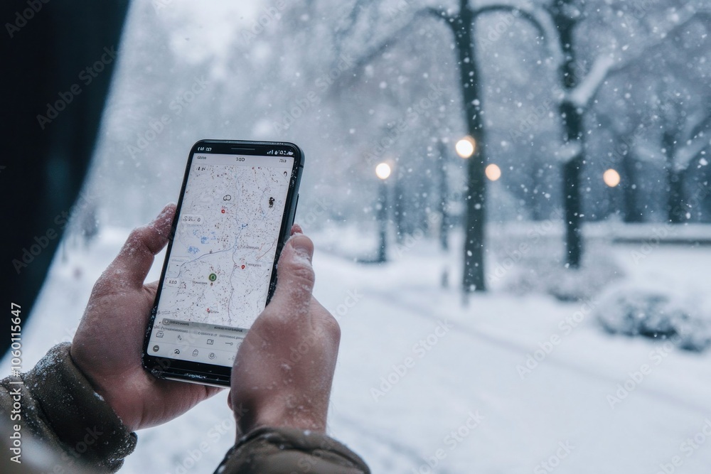 Snowfall updates on a weather app, with live feeds and estimated ...