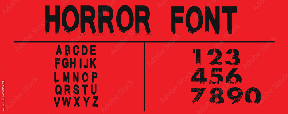 Horror dark lettering tattoo vector type font. grunge style Y2k type ...