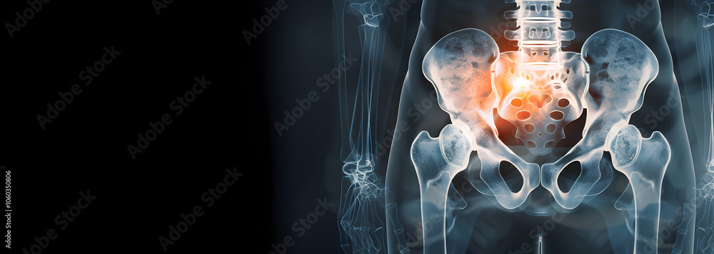 Sacroiliac Joint Computer Artwork: Human Pelvic Anatomy Stock ...