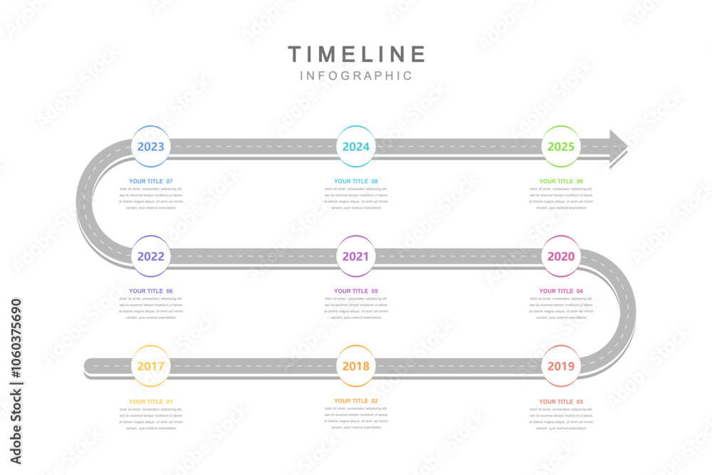 Infographic workflow diagram 9 Important historical event timeline for ...