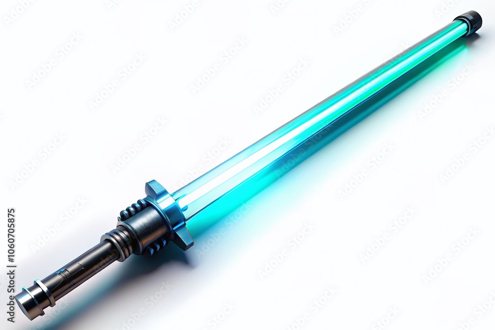 Sci-Fi Energy Sword Silhouette on Transparent Background - Futuristic ...