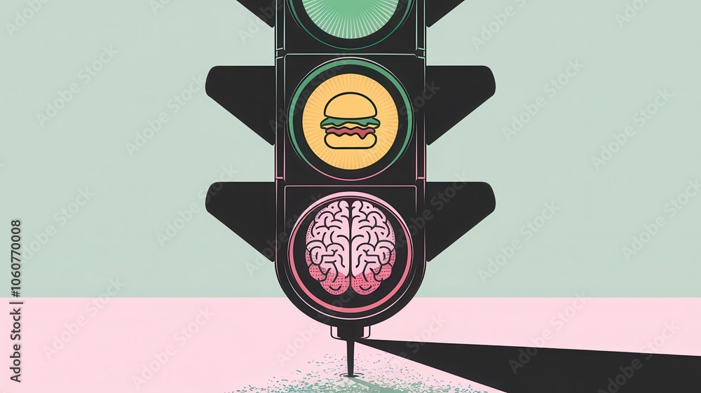 Stylized Traffic Light with Symbols for Human Needs and Emotions Stock ...