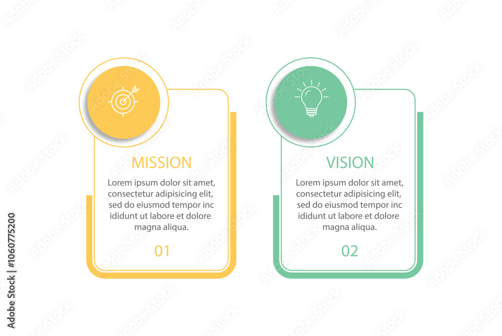 Mission, vision, values, graphic design template.eps 10 on white ...