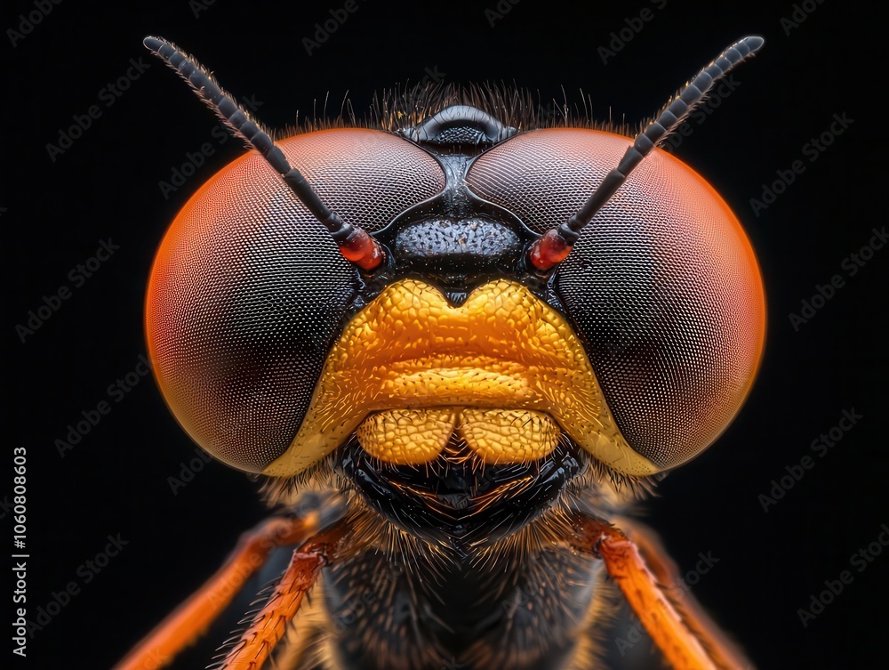 Macro of dragonfly eyes, vivid colors and textures, showcasing the ...