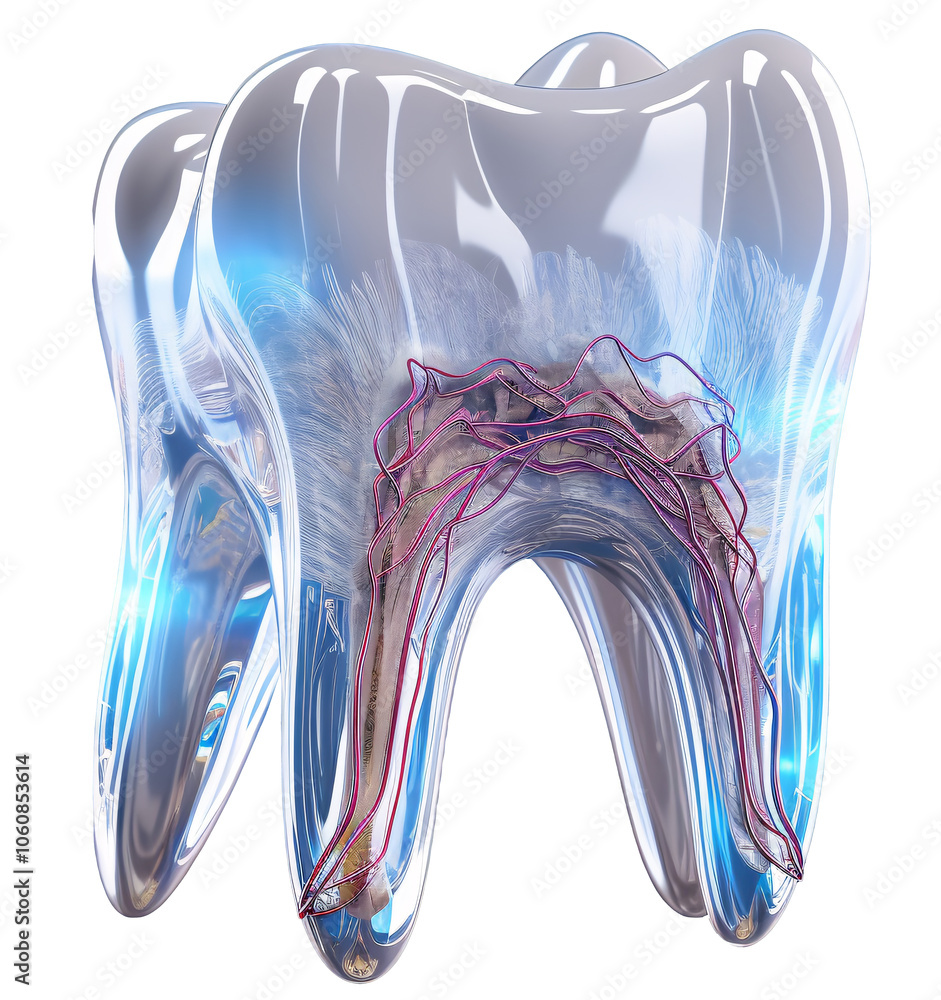 white tooth isolated on a transparent or white background, showing ...