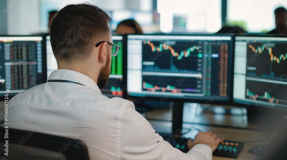 Financial analysts reviewing mutual fund growth projections and cost ...