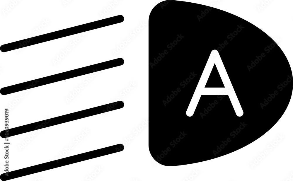 Headlight, light indicator dashboard icon. Vector high beam. Car light ...