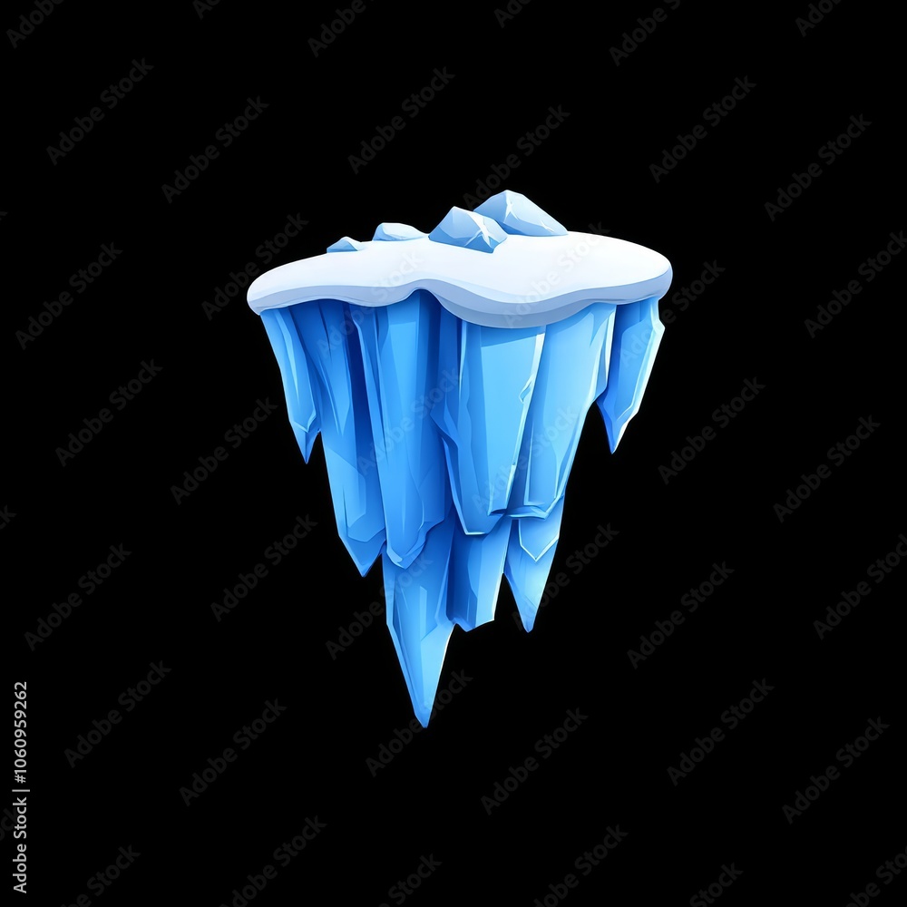 Ice and snow fantasy world, futuristic alien world, alien planet with ...