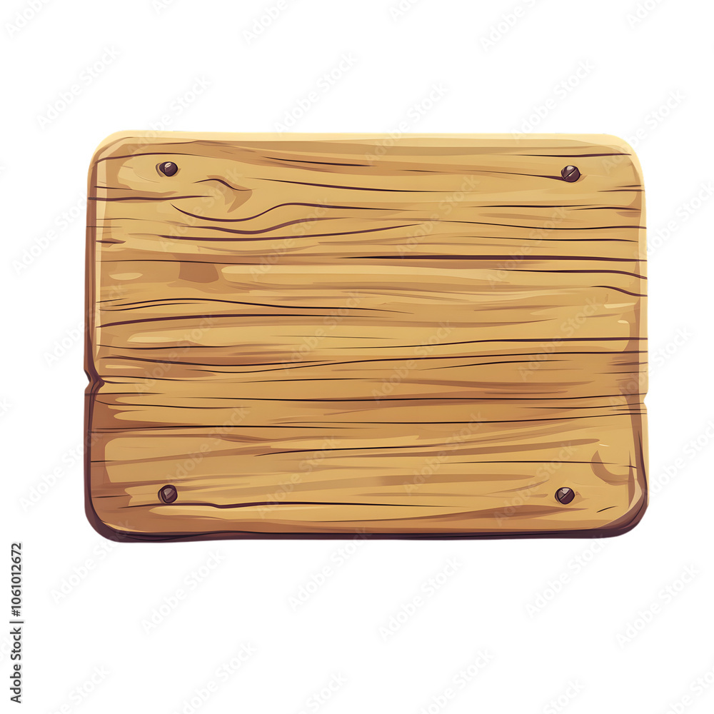 Simple Wooden Plank Icon for Game UI or Design Stock Illustration ...