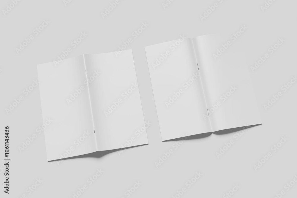 Blank dl brochure white Stock Illustration | Adobe Stock