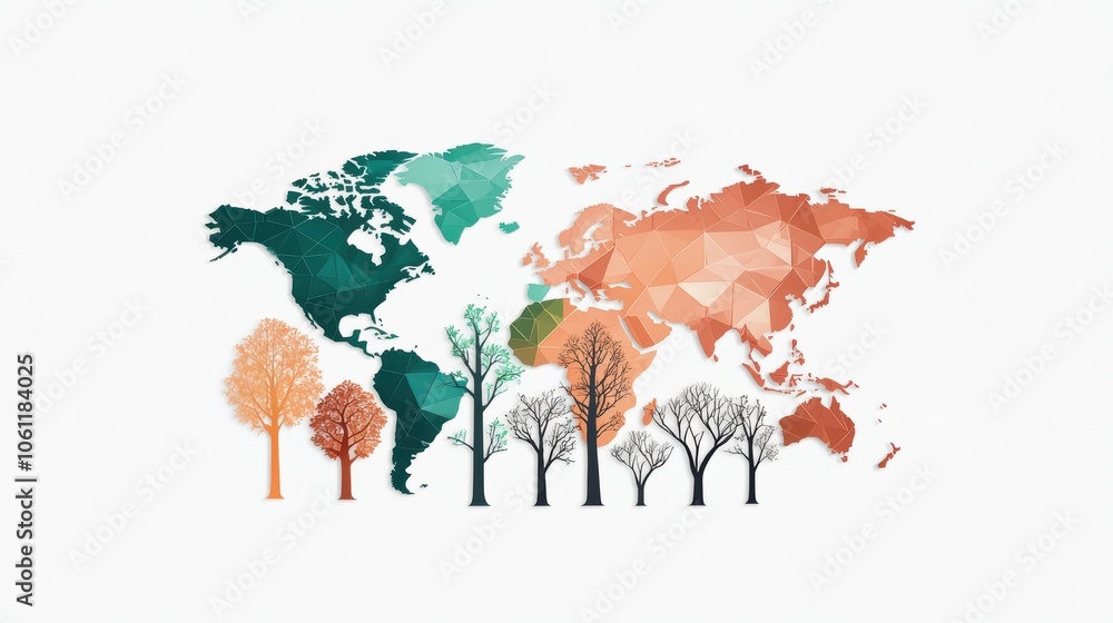 A world map depicting different climate zones, using color gradients to ...