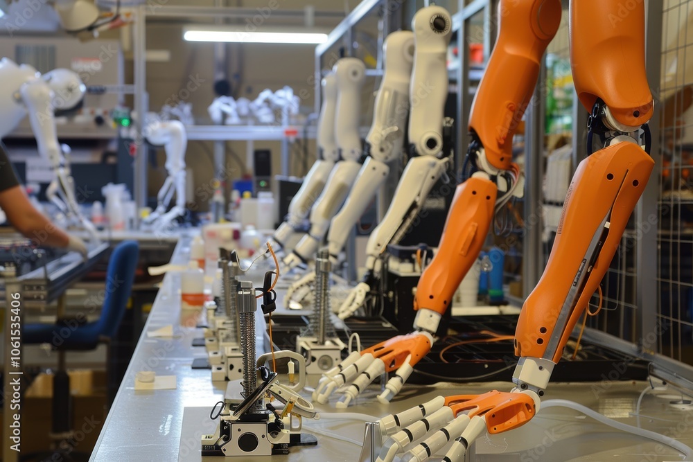 High-tech laboratory environment within a manufacturing plant featuring ...