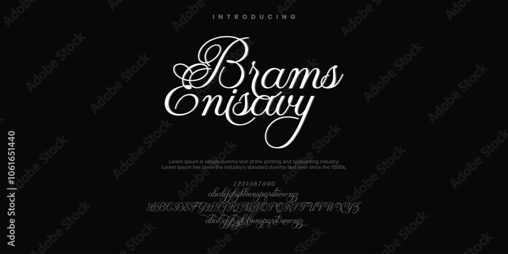 Brams Enisary Abstract Fashion font alphabet. Minimal modern urban ...