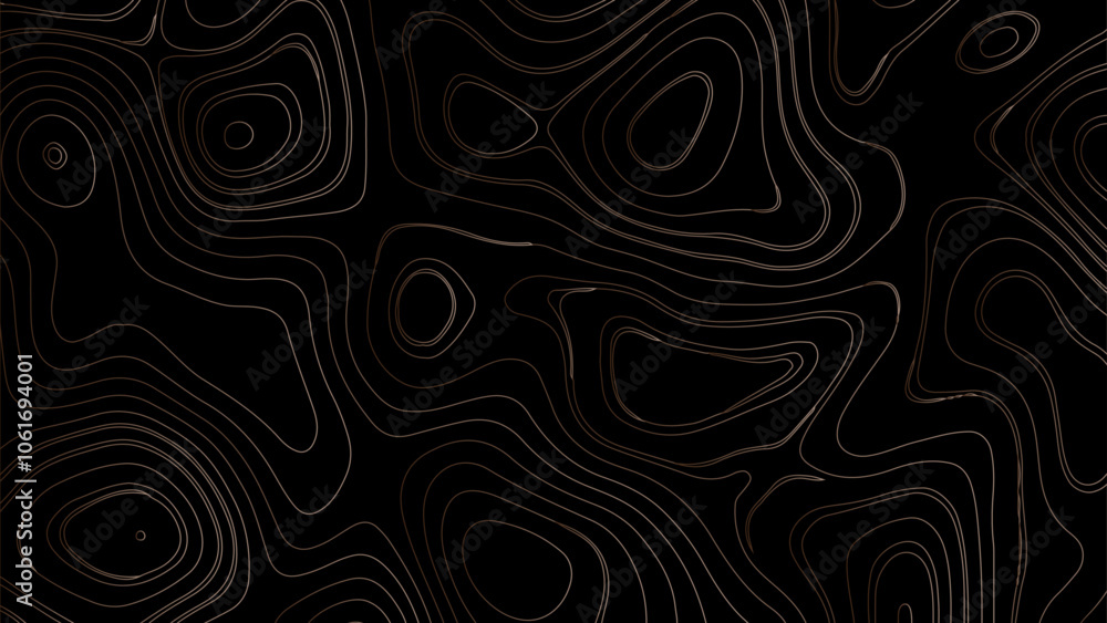 topo wavy black and white mountain surface, landscape topography line ...